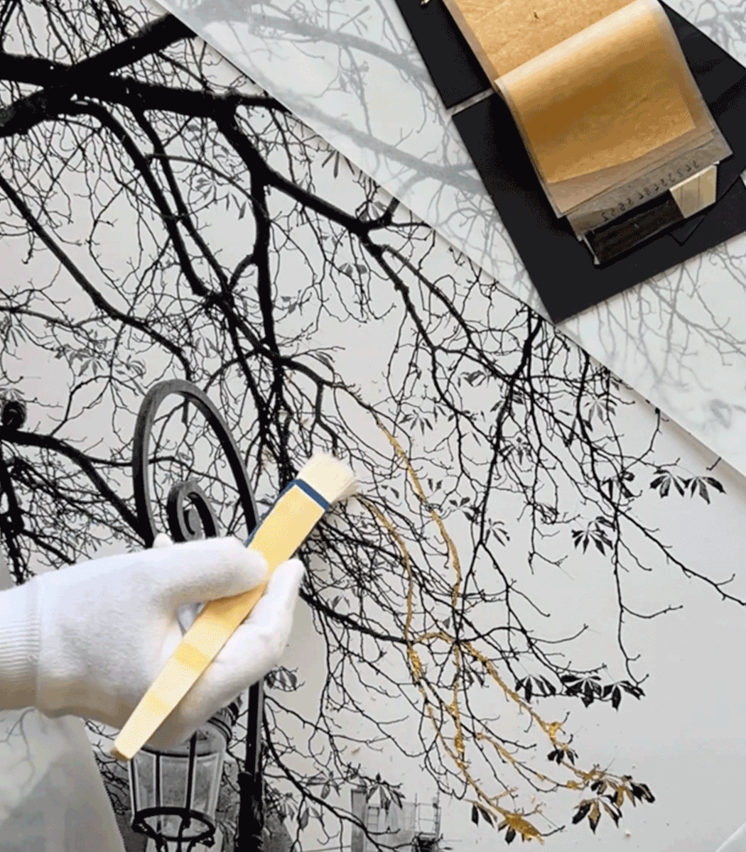 ‘Fall’ Paris / 24K Gilded / Limited Edition / V2 of 3 / Artist = Melan ...